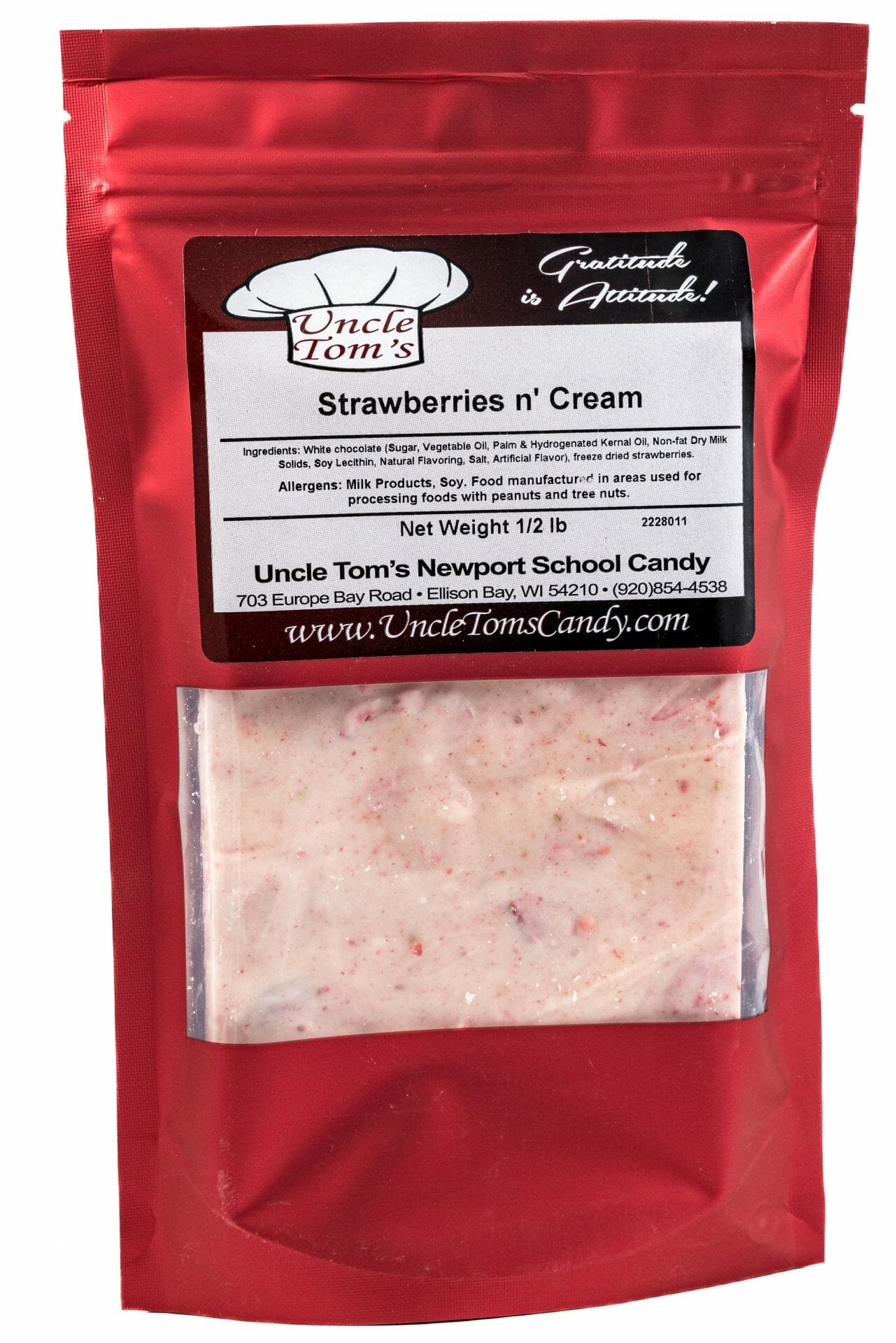 Strawberries n' Cream Chocolate Bark - Uncle Tom's Candy