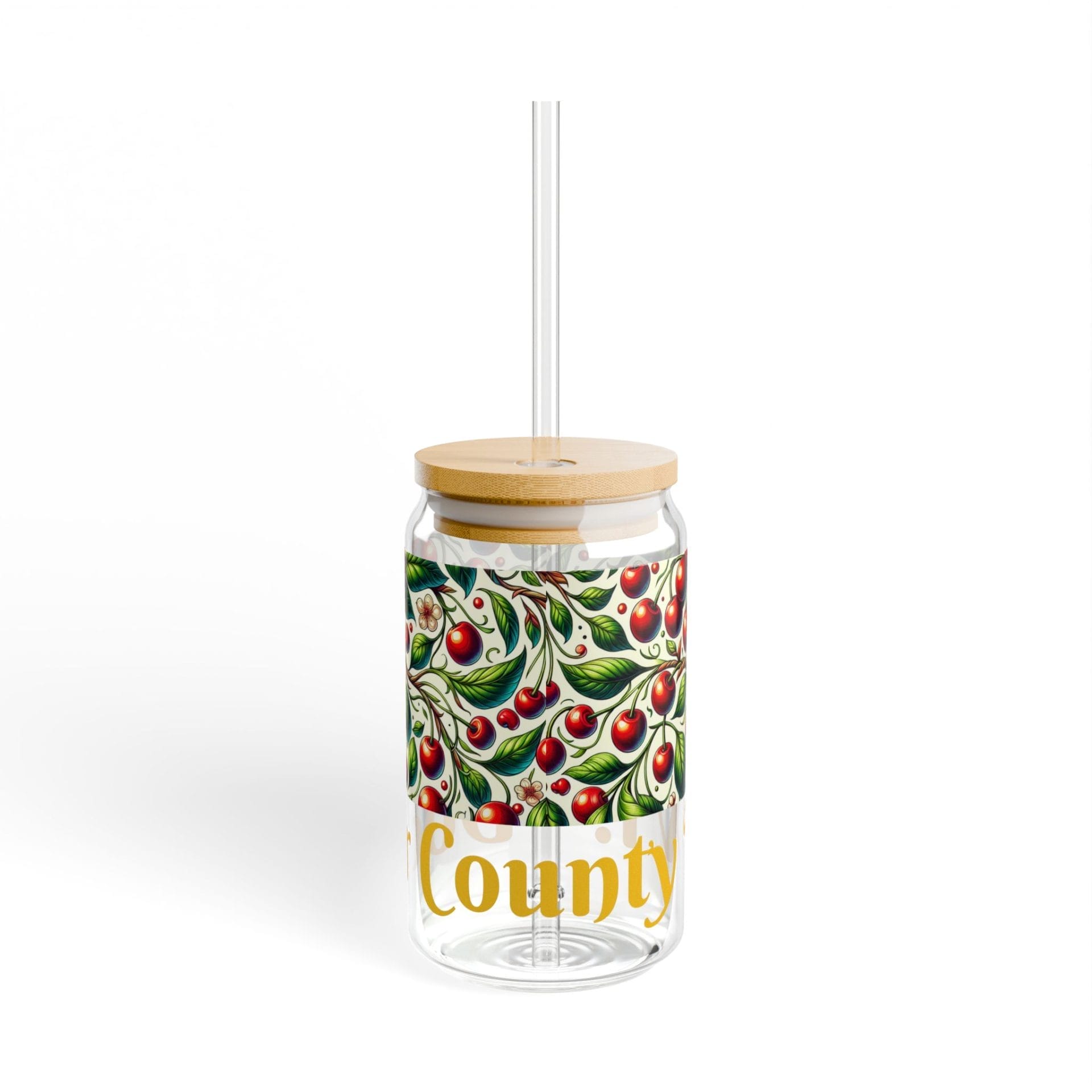 Cherry Sipper Glass | 16oz Reusable Glass - Uncle Tom's Candy